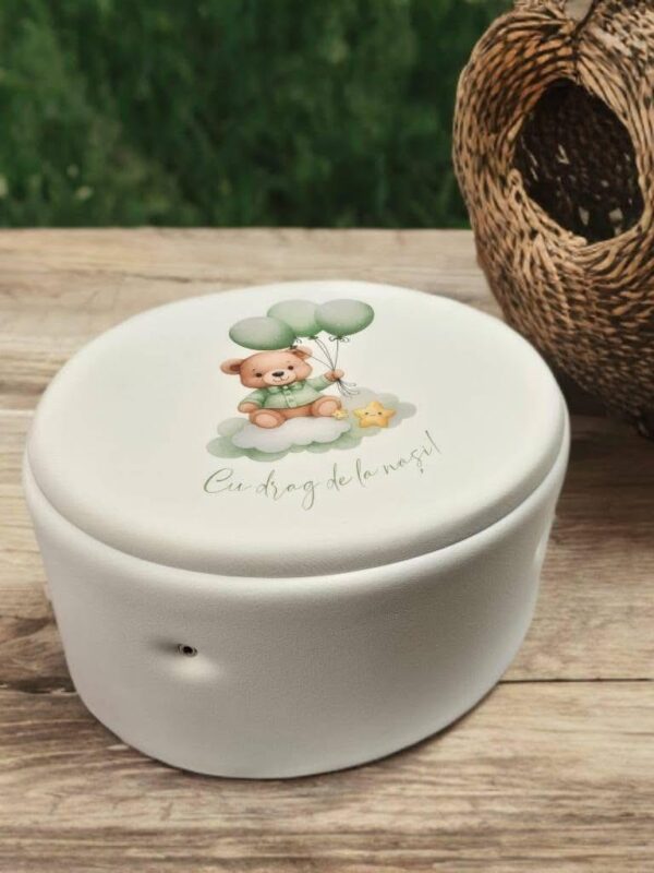 Cutie pentru trusou-Ursulețul verde – Hainute Magice